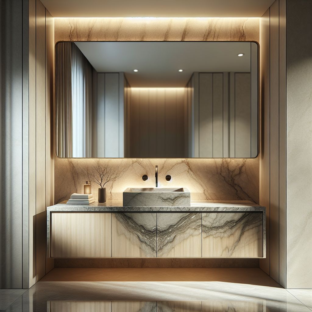 DIY Refinishing Natural Stone Bathroom Vanity: Step-by-Step Guide ...